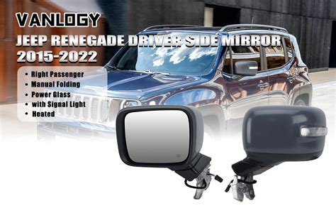 Left Driver Side Mirror Compatible With Jeep Renegade 2015
