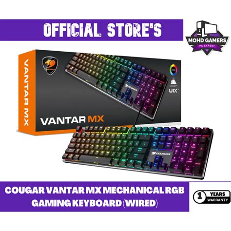 COUGAR VANTAR MX MECHANICAL GAMING KEYBOARD RGB RED SWITCH (WIRED ...