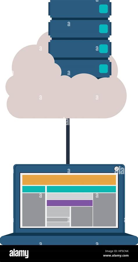 Cloud Computing And Web Hosting Icon Storage Technology Virtual And Network Theme Isolated