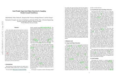 Semi Weakly Supervised Object Detection By Sampling Pseudo Ground Truth