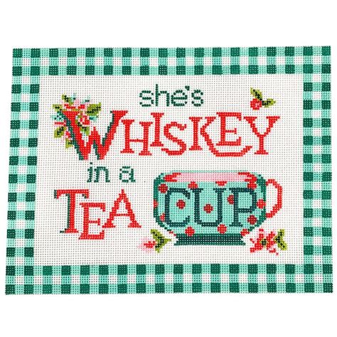 Shes Whiskey In A Tea Cup Needlepoint Com