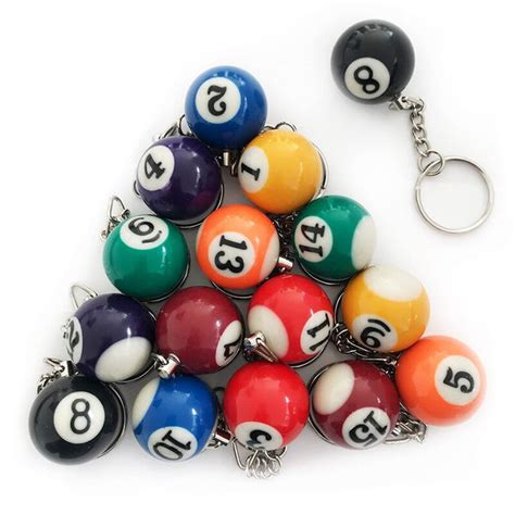 Pool Ball Keychains Various Designs Toyworld Frankston