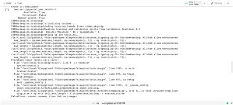 Centroid Training Job Not Completing · Issue 533 · Talmolab Sleap · Github
