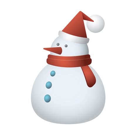 Snowman Geometric Shapes 3d Style Isolated Illustration 32871974 Png