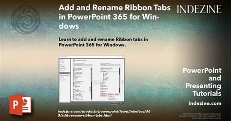 Add And Rename Ribbon Tabs In PowerPoint For Windows
