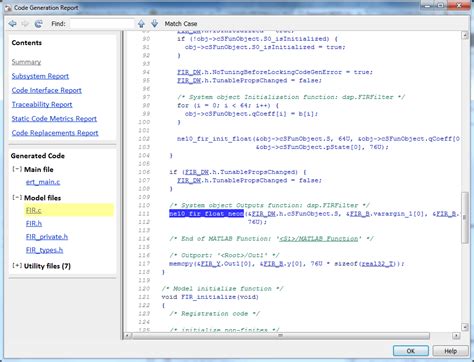 support ne10 library c code generation of dsp firfilter in matlab function block