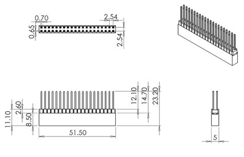 Extra Tall Push Fit Stacking Gpio Header For Raspberry Pi Single Shroud The Pi Hut