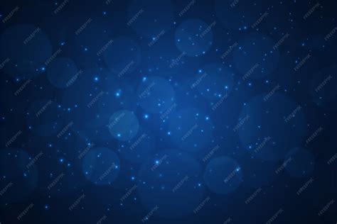 Blurred Bokeh Light On Dark Blue Background Premium Vector