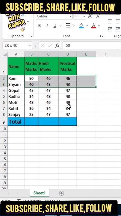 Excel Shortcut Key Shortsvideo Excel Exceltips Shorts Exceltutorial Exceltutorial Youtube