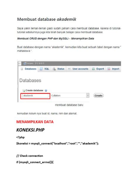 Materi Databases Dan Php Pdf Data Management Information Retrieval