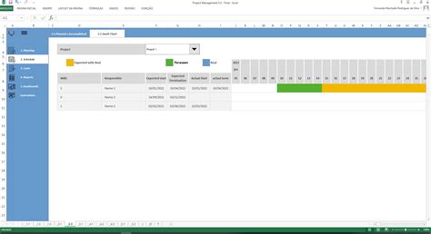 Project Management Spreadsheet Template LUZ Templates