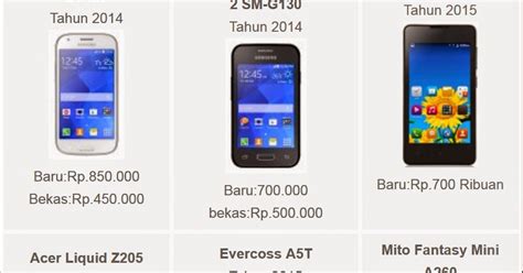 Harga Smartphone Hp Android Dibawah Juta Terbaru