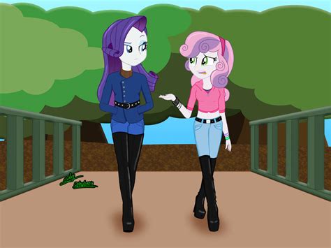 Rarity And Sweetie Belle Outdoors By Gibsterboy5 On Deviantart