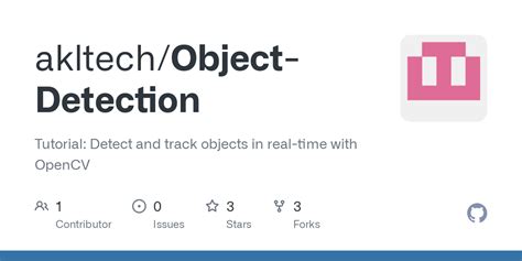 Github Akltechobject Detection Tutorial Detect And Track Objects In Real Time With Opencv