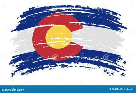 Colorado Flag In Grunge Brush Stroke Vector Stock Illustration Illustration Of Independence