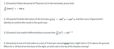 Solved 1 25 Points Follow The Proof Of Theorem 26 In The