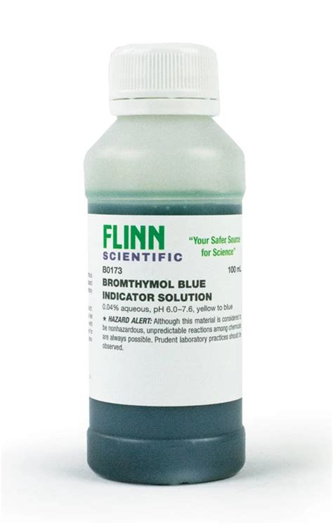Bromthymol Blue Indicator Solution 0 04 100 Ml Flinn Scientific