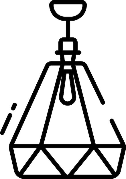 Premium Vector Celing Light Outline Vector Illustration