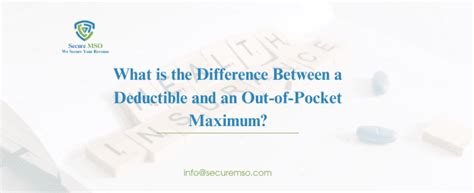 What Is The Difference Between A Deductible And Out Of Pocket Maximum