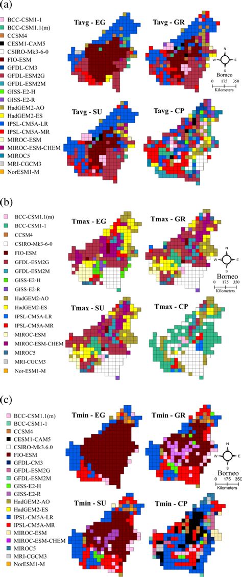 Spatial Distribution Of Gcms Which Are Found Best In Replicating