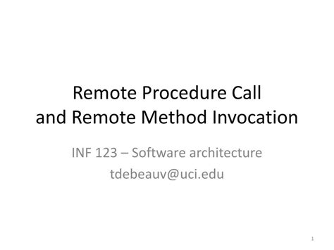 Ppt Remote Procedure Call And Remote Method Invocation Powerpoint