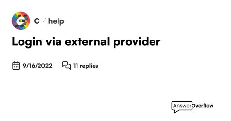 Login Via External Provider C