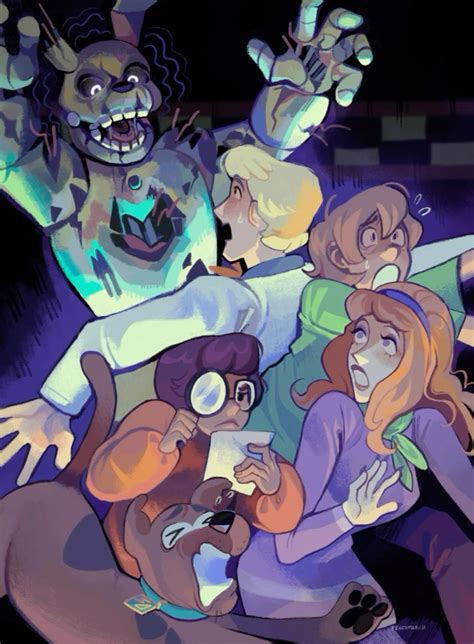 Scooby Doo X Fnaf By Peachmarch3 On Tumblr Fnaf Drawings Fnaf