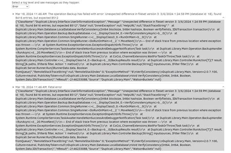 Unexpected Difference In Fileset Version Error Support Duplicati