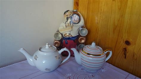 Руски порцелан Съдове Сервизи Прибори Шумен Чайник ”Дулево” 600милилитра Забележк