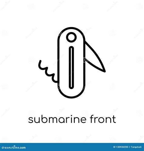 Submarine Front View Icon From Army Collection Stock Vector Illustration Of Vector People