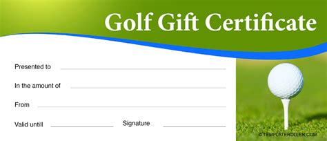 Free Golf T Certificate Templates Customize Download And Print Pdf