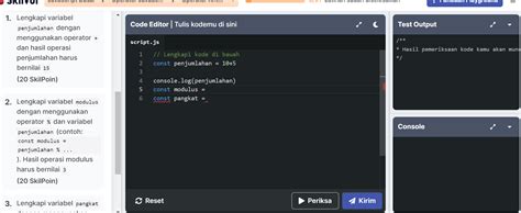 Soal No 3 Operator Aritmatika Javascript Forum Skilvul