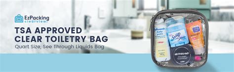 Ezpacking Clear Tsa Approved 3 1 1 Travel Toiletry Bag For