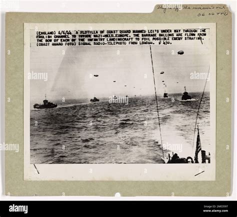 A Photograph By Coast Guard Combat Photographer S Scott Wigle Shows The D Day Invasion Of The