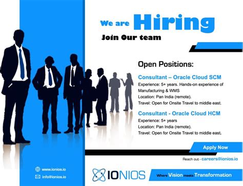 Ionios Oraclecloud Oraclefusion Cloudtransformation Hiring Ionios