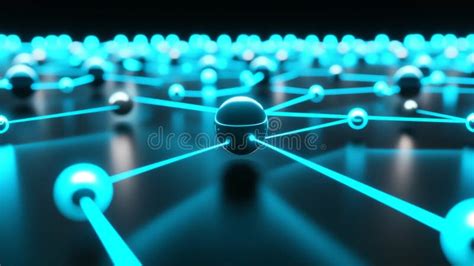 A Dark Background With An Abstract Network Of Molecular Structure Stock Image Image Of