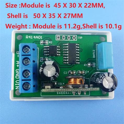 Generic 1 Pcs Dc 5v 23v Rs485 Modbus Rtu Temperature Humidity Sensor