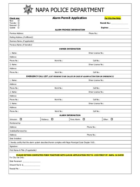 Napa Police Department Form Fill Out And Sign Printable Pdf Template