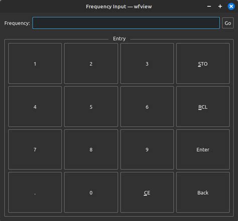 Frequency Input Wfview