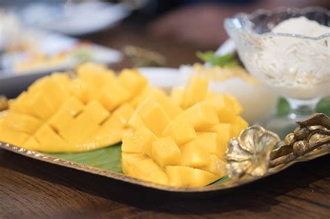 망고와 끈적 끈적한 쌀 태국 스타일의 열대 디저트 망고와 찹쌀 식사 건강한 식생활에 대한 스톡 사진 및 기타 이미지 건강한