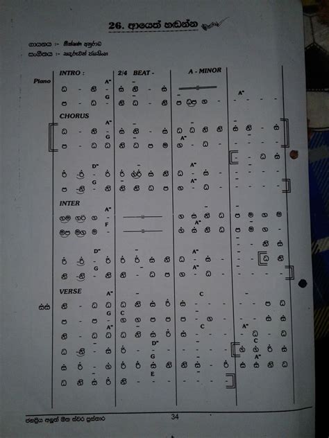Sinhala Notation 2018