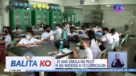 DepEd Sa Sept 25 Ang Simula Ng Pilot Implementation Ng MATATAG K 10