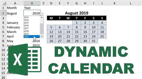 How To Make A Dynamic Calendar In Excel Artofit