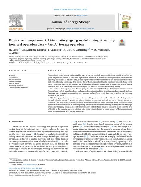 Pdf Data Driven Nonparametric Li Ion Battery Ageing Model Aiming At Learning From Real