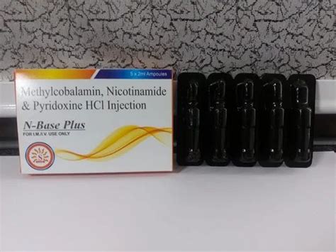 N Base Plus Methylcobalamin Nicotinamide And Pyridoxine Hci Injection 5 X 2 Ml At Rs 59 80 Piece