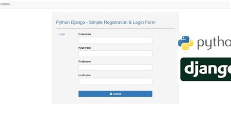 Python Django Simple Registration And Login Form Tutorial101