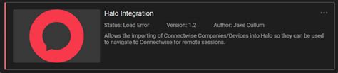 Connectwise Control Halopsa Extension Load Error Rhalopsa