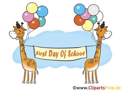 Illustration Erster Tag In Der Schule