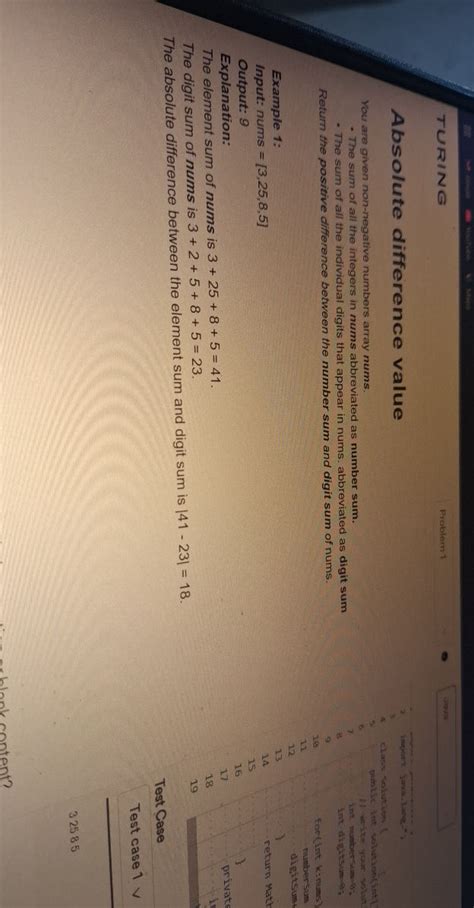 you are given non negative numbers array nums the sum of all the