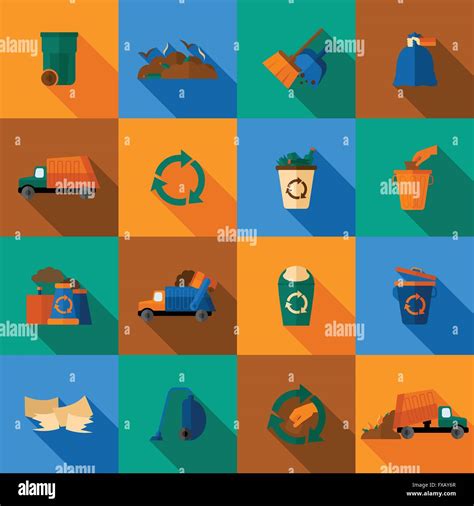 Garbage Icons Set Stock Vector Image And Art Alamy